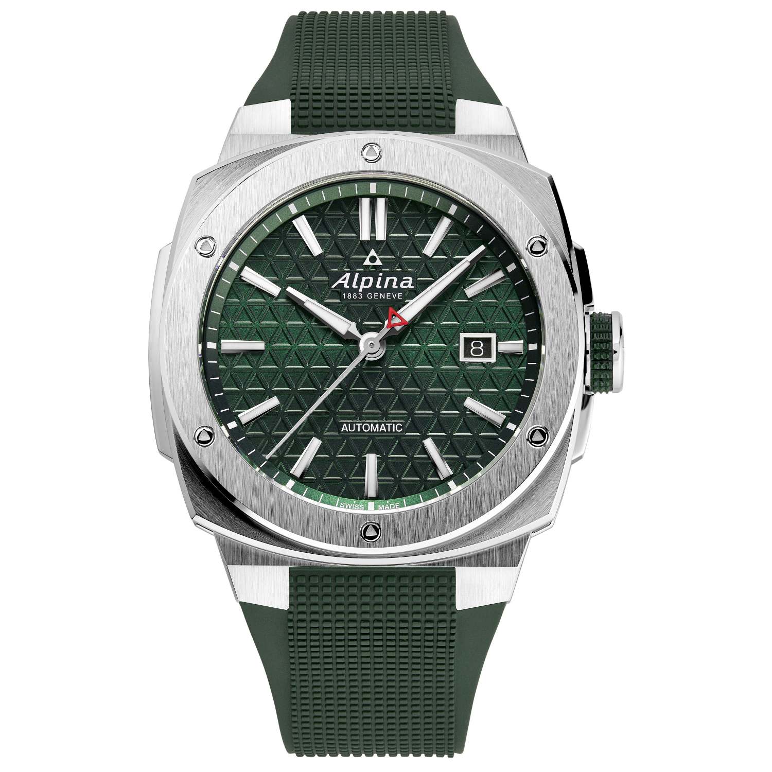 Men's Alpiner Extreme Automatic Green Rubber Strap Watch, Green Dial ...